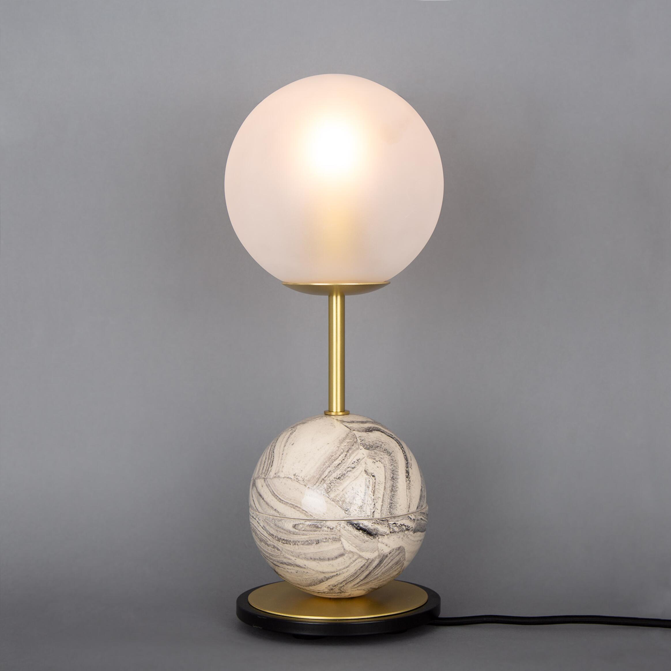 Zapp Marbled Ceramic Glass Ball Table Lamp Mullan Lighting