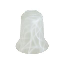 Flat edge etched bell glass lamp shade | Mullan Lighting