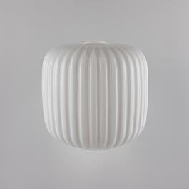 Reeded Cylindrical Opal Glass Lamp Shade 20cm | Mullan Lighting
