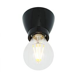 Baltimore Ceramic Bare Bulb Flush Ceiling Light | Mullan Lighting