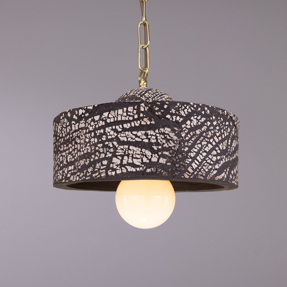 Seville Ceramic Mid-Century Modern Pendant Light, Black Clay | Mullan ...