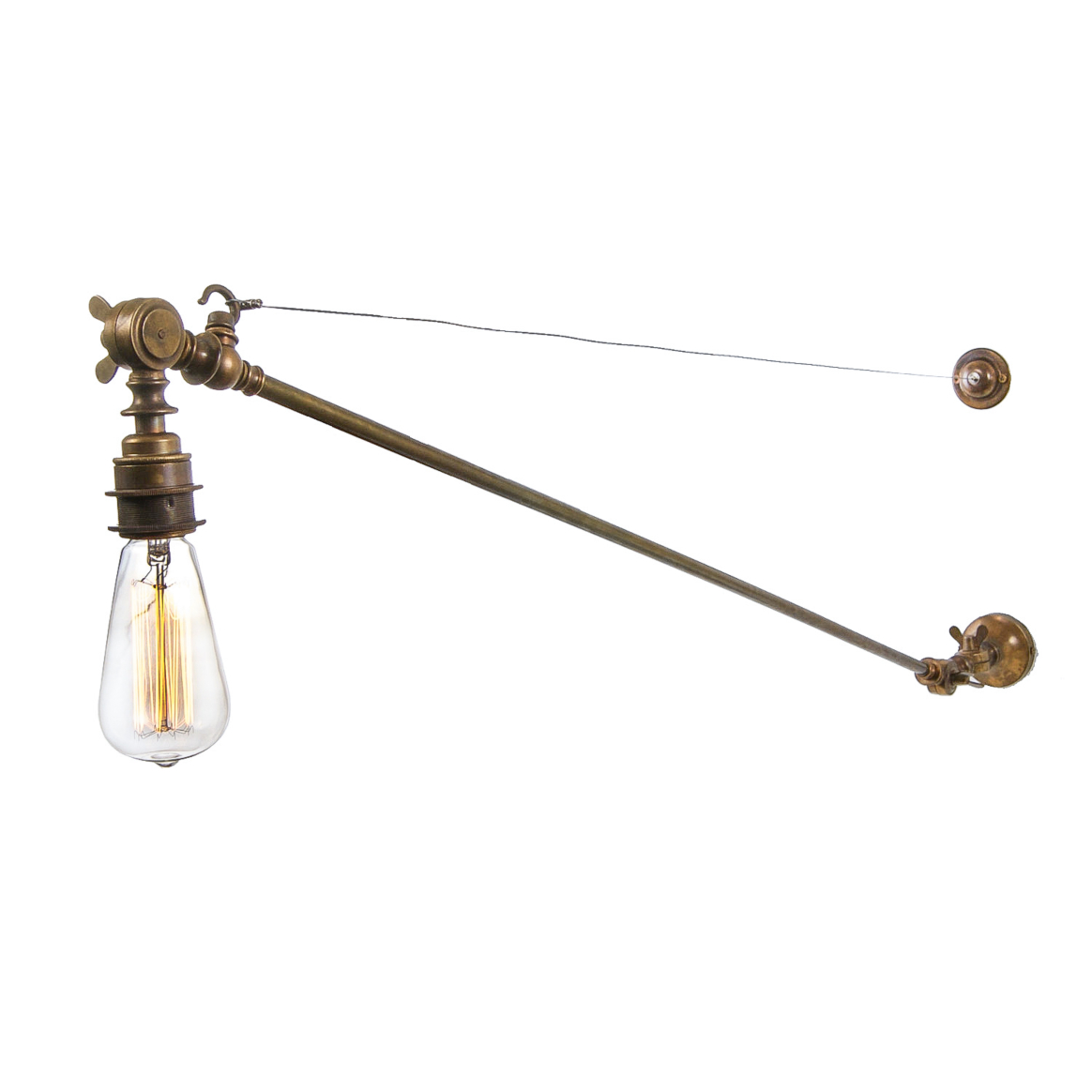 Manick Industrial Swing Arm Adjustable Wall Light | Mullan Lighting
