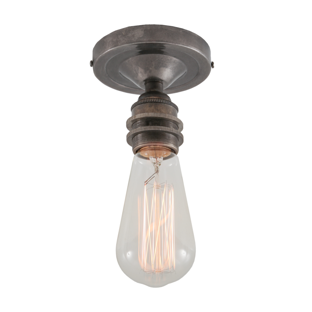 Bexter Vintage Exposed Bulb Flush Ceiling Light | Mullan Lighting