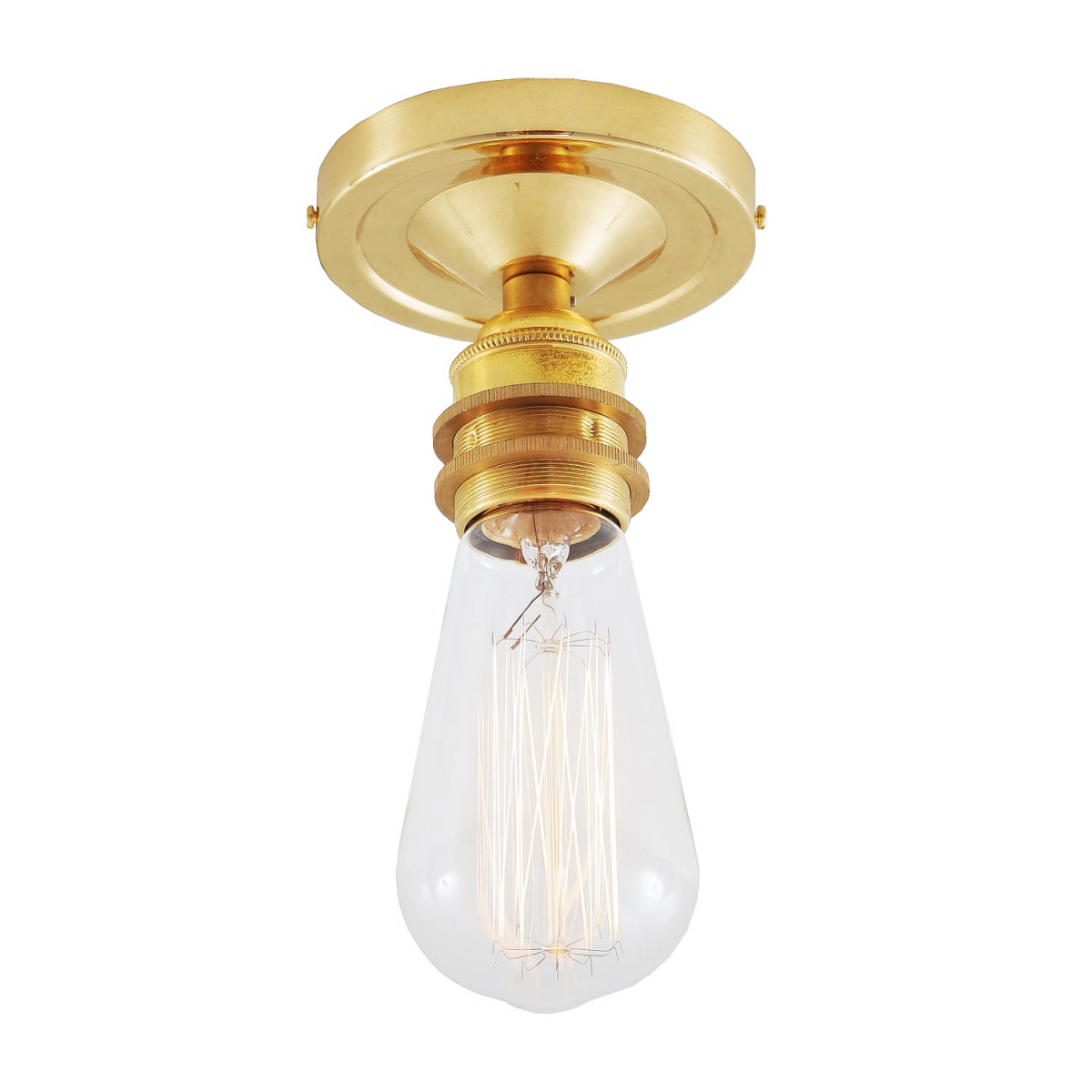Bexter Vintage Exposed Bulb Flush Ceiling Light | Mullan Lighting