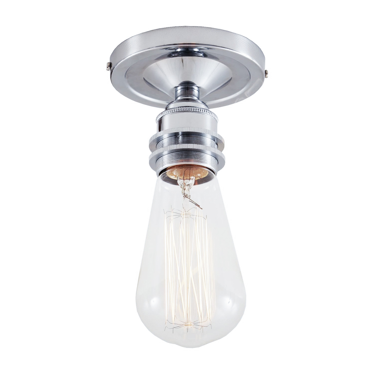 Bexter Vintage Exposed Bulb Flush Ceiling Light | Mullan Lighting