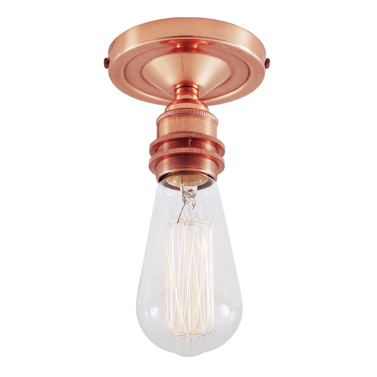Bexter Vintage Exposed Bulb Flush Ceiling Light | Mullan Lighting
