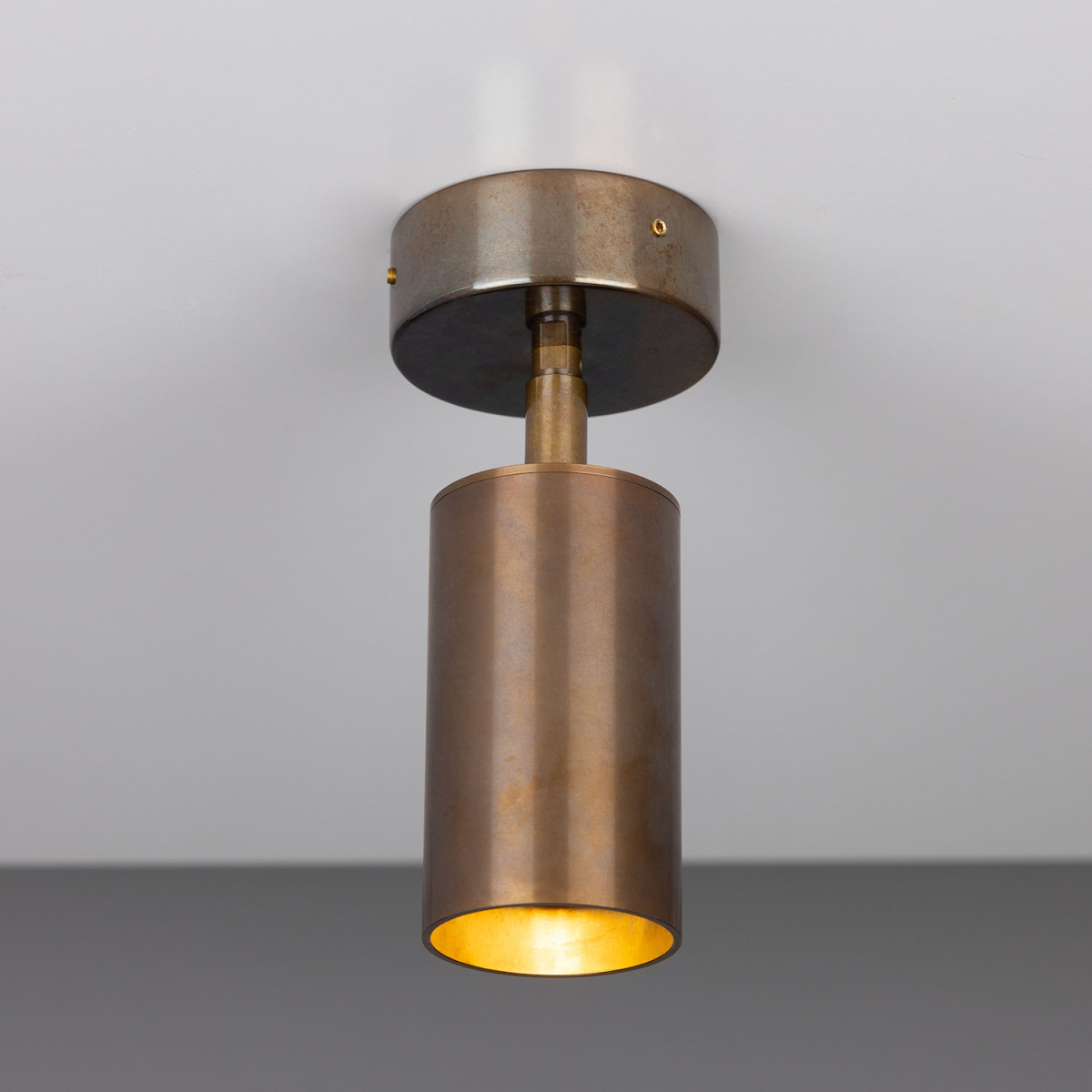 Evanston Directional Brass Ceiling Spot Light | Mullan Lighting