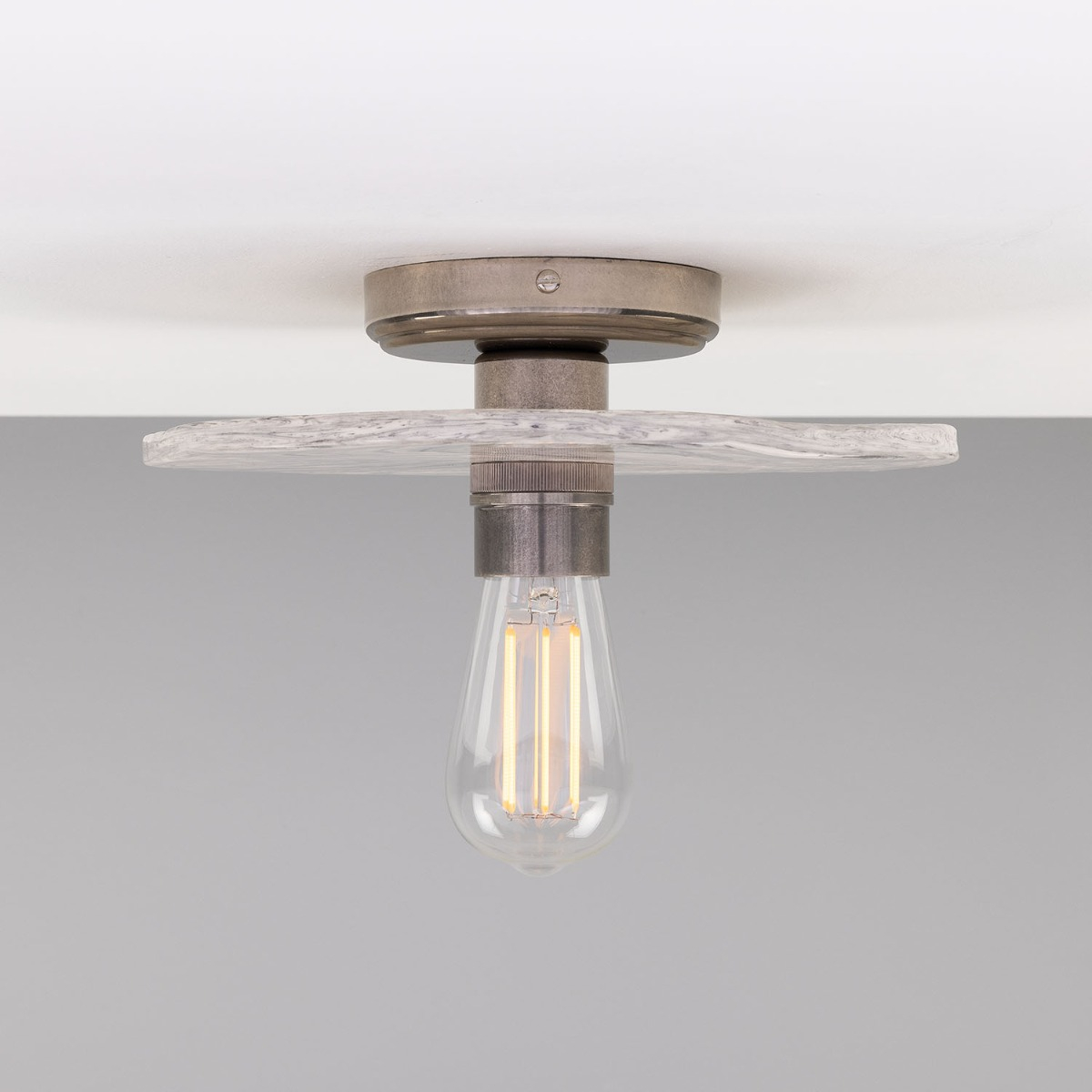 Bog Oak Marbled Ceramic Disc Ceiling Light | Mullan Lighting