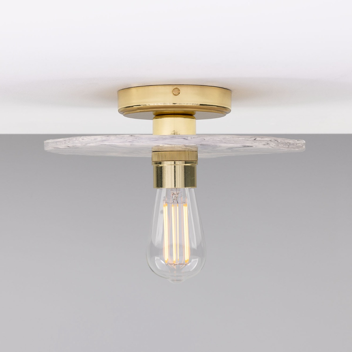 Bog Oak Marbled Ceramic Disc Ceiling Light | Mullan Lighting