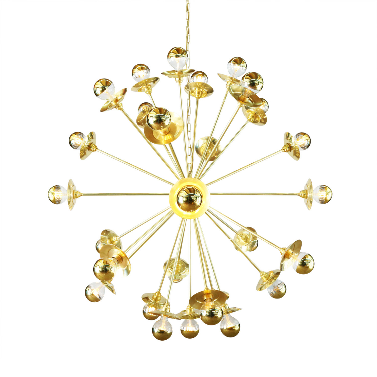 Tokyo Large Brass Sputnik Chandelier, 29-Arm | Mullan Lighting