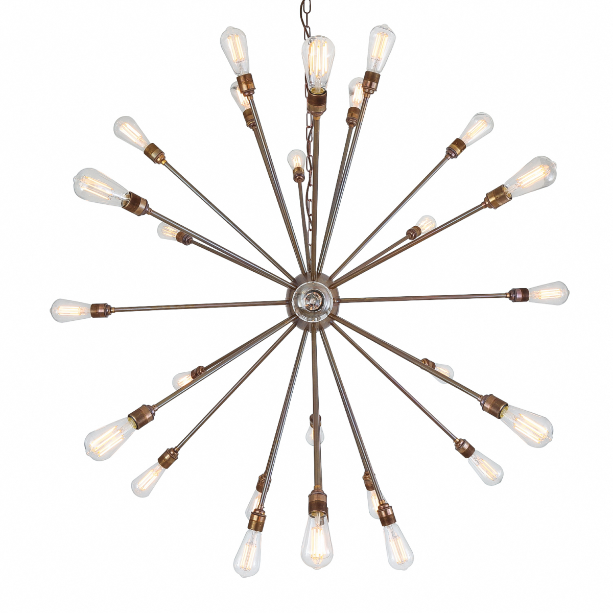 Nagano Large Brass Sputnik Chandelier, 29-Arm | Mullan Lighting