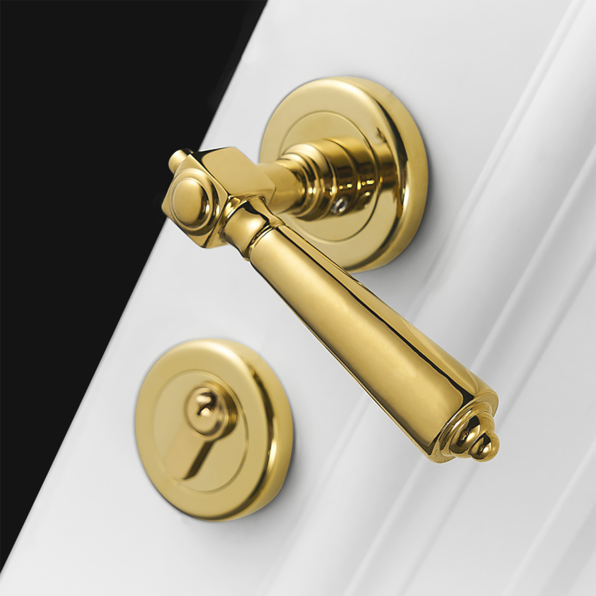 Nelson Antibacterial Brass Door Handle with Lock (Set of 2) | Mullan ...