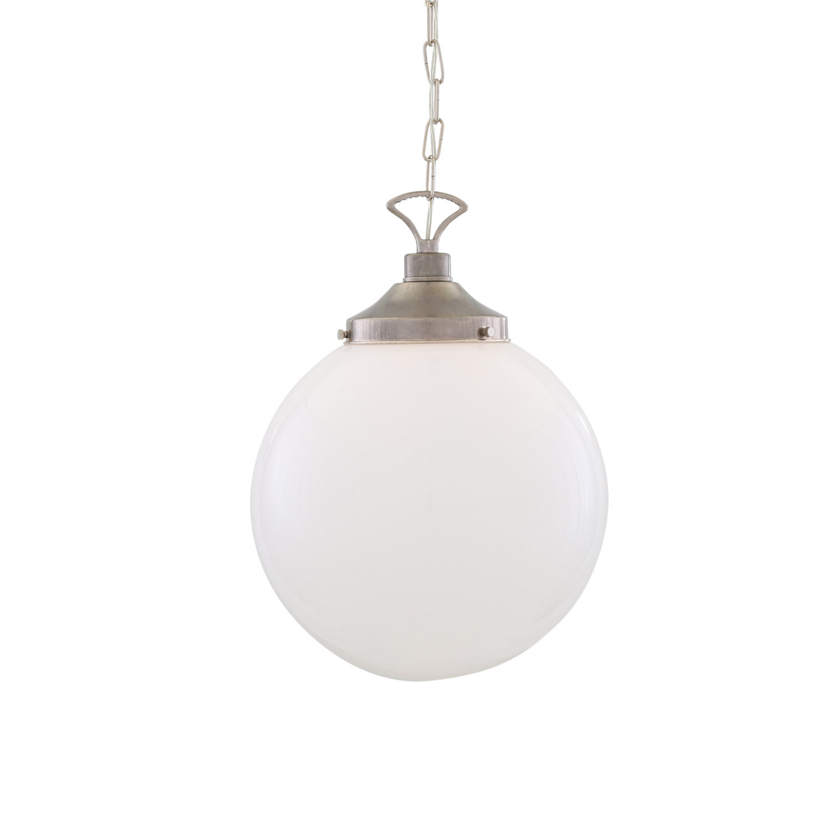 Yerevan Large Opal Glass Globe Pendant Light 35cm | Mullan Lighting