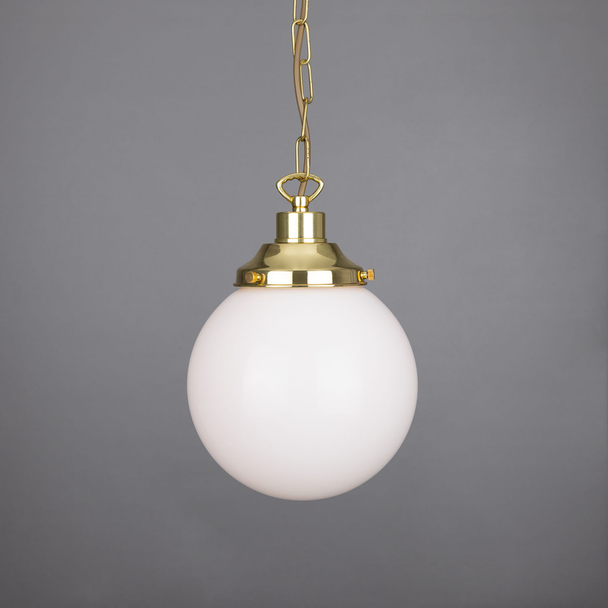 Yerevan Small Opal Globe Pendant Light 20cm | Mullan Lighting