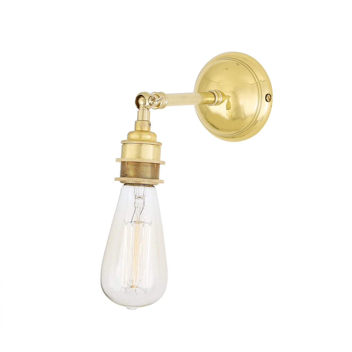 Dabb Vintage Bare Bulb Wall Light with Swivel | Mullan Lighting