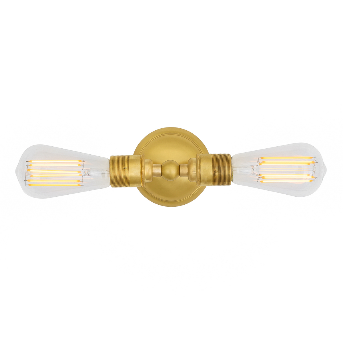 Lome Vintage Double Bare Bulb Wall Light | Mullan Lighting