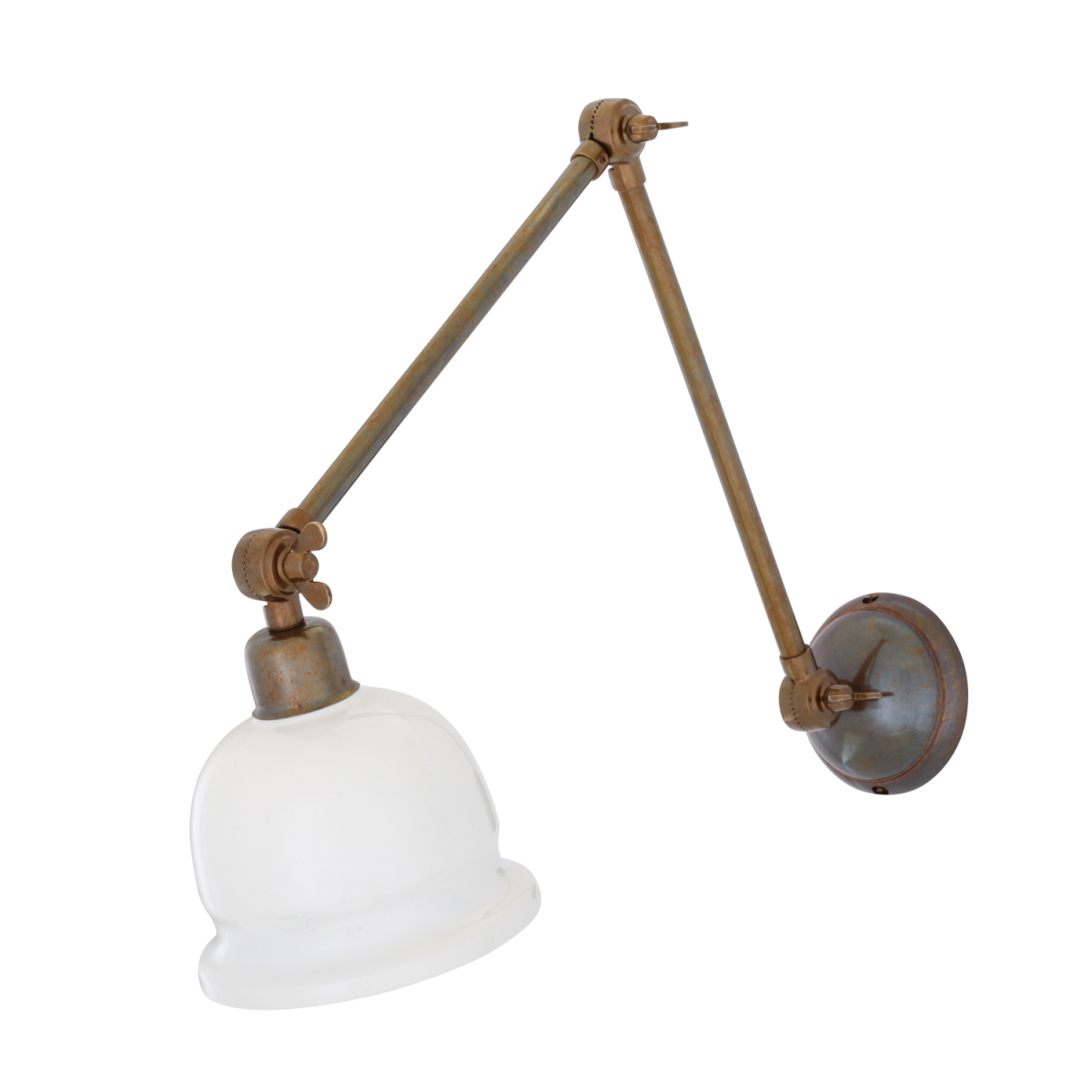 Nico Adjustable Arm Picture Light with Brass Shade | Mullan Lighting