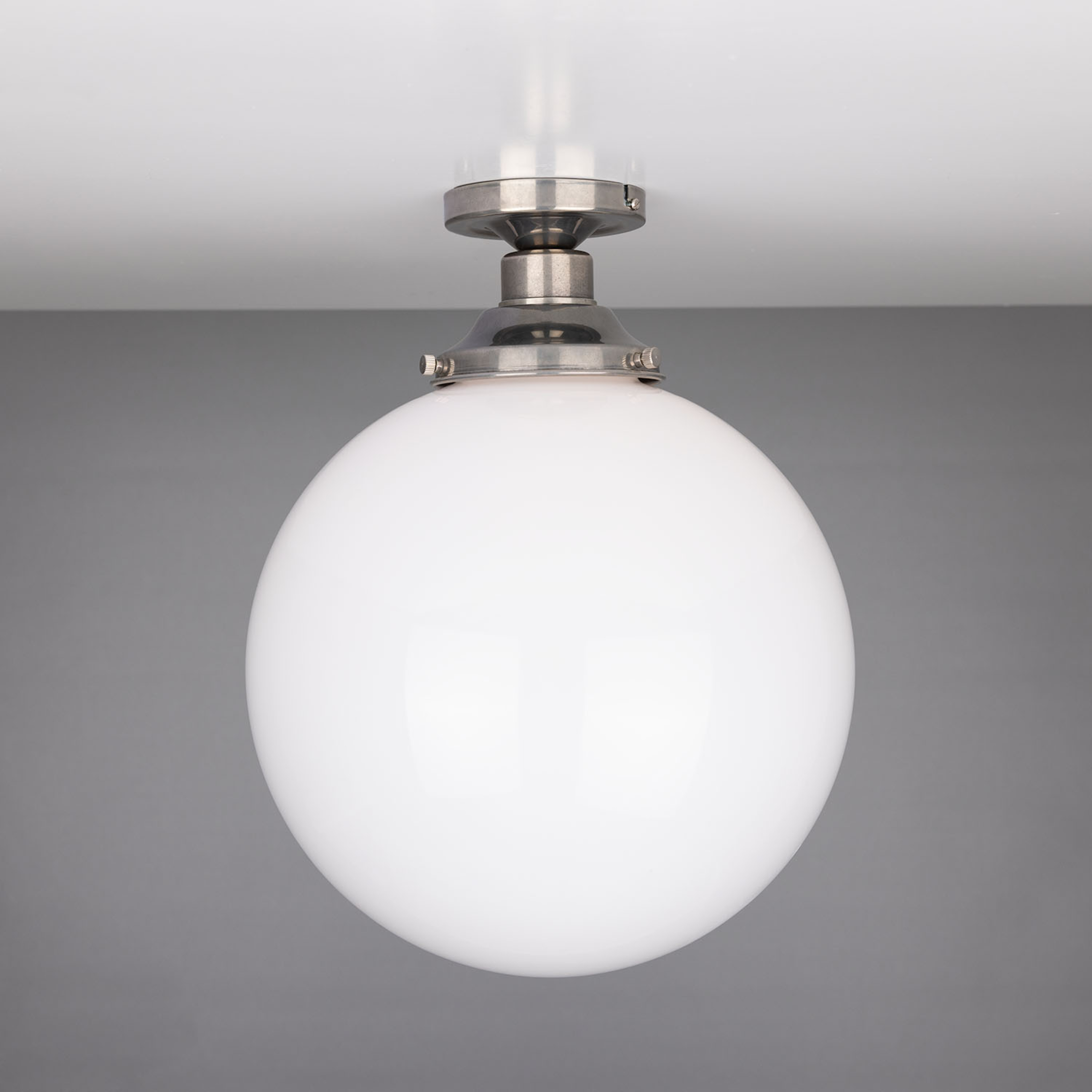 Yerevan Mid-Century Opal Globe Ceiling Light 30cm | Mullan Lighting