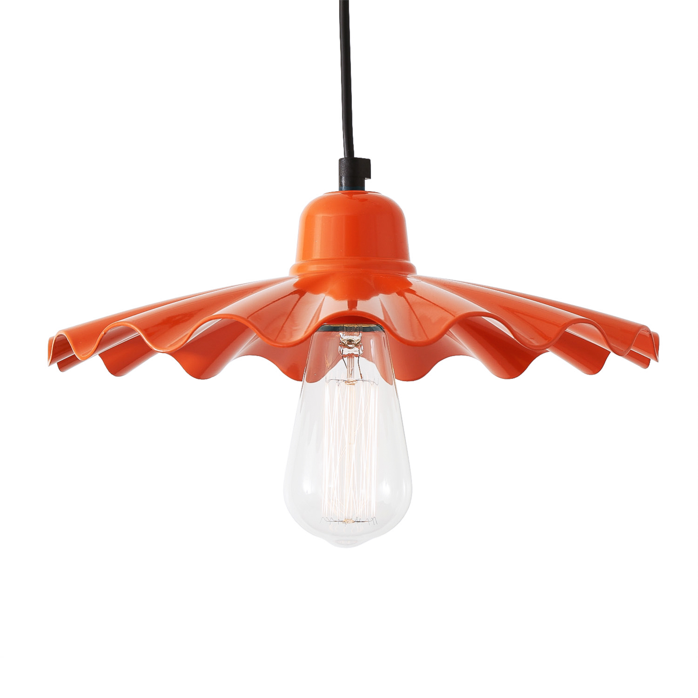 Ardle Modern Ripple Shade Factory Pendant Light 30cm | Mullan Lighting