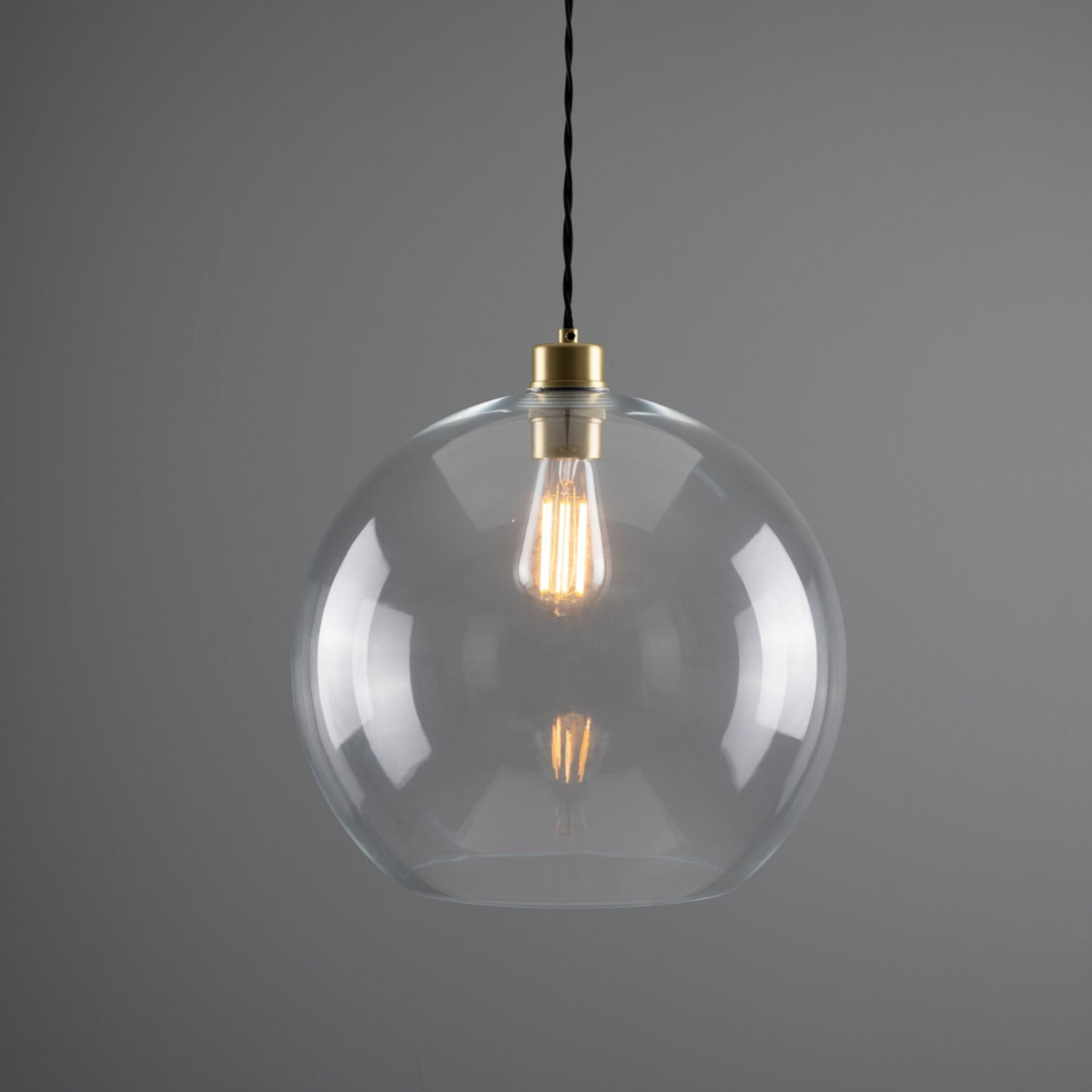 Eden Large Clear Open Globe Pendant Light 35cm | Mullan Lighting