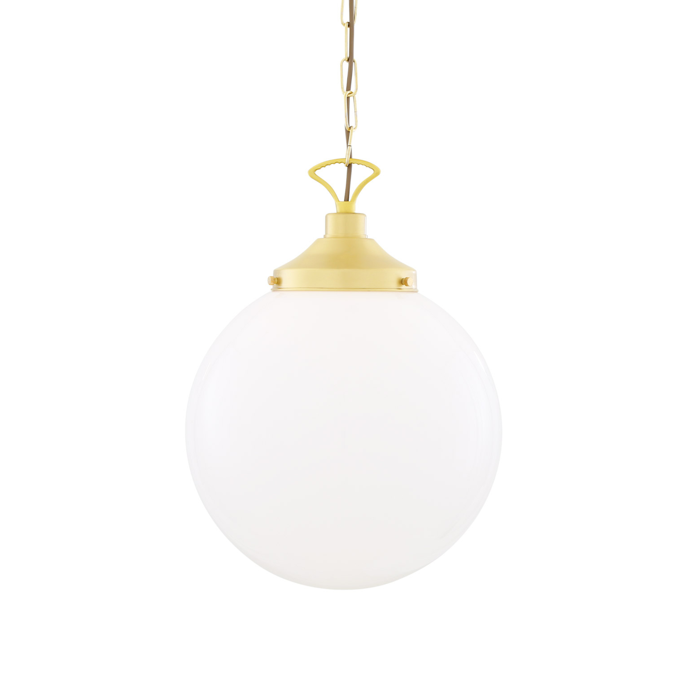 Yerevan Large Opal Glass Globe Pendant Light 35cm | Mullan Lighting
