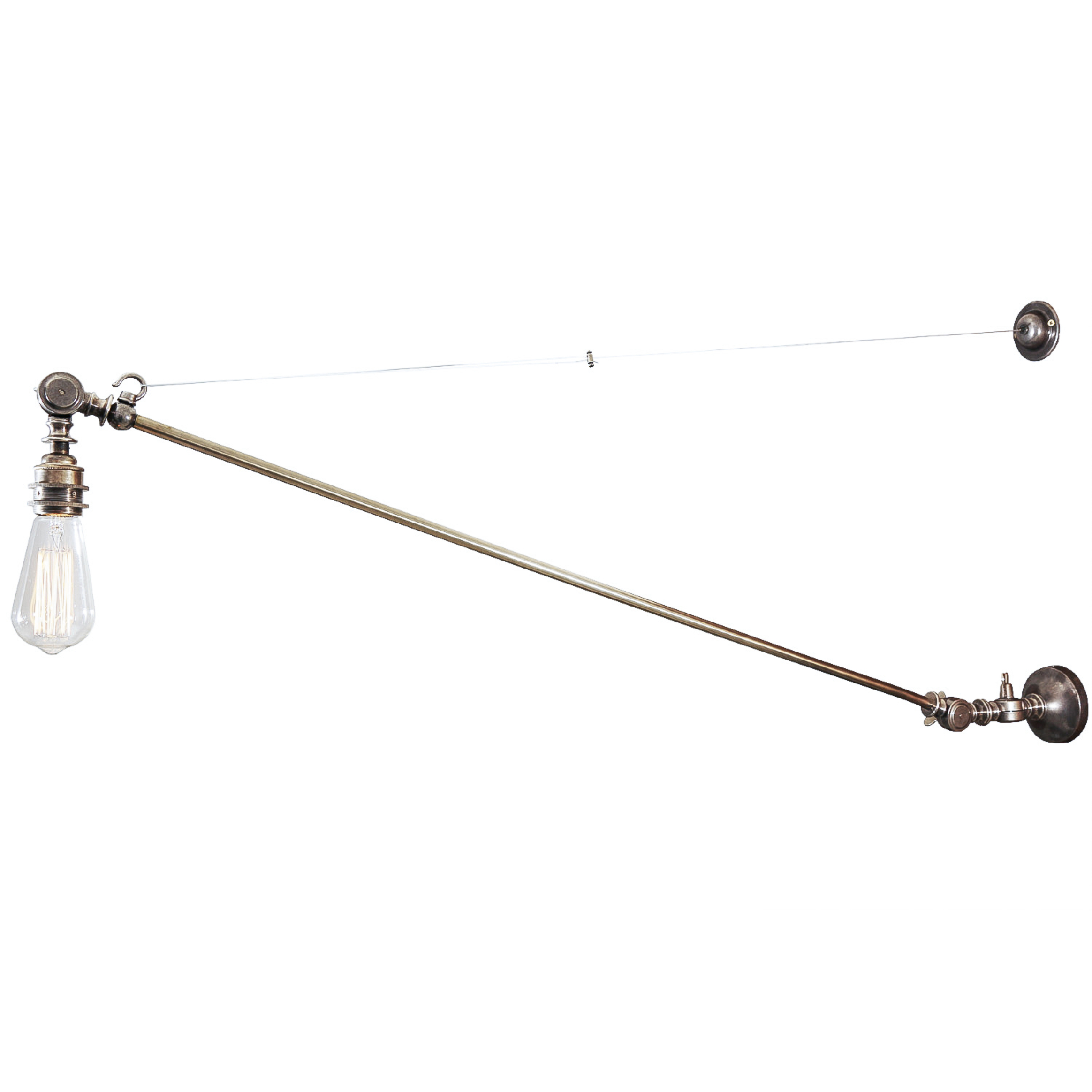 Manick Industrial Swing Arm Adjustable Wall Light | Mullan Lighting