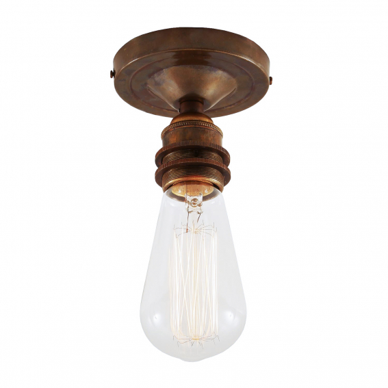 Bexter Vintage Exposed Bulb Flush Ceiling Light | Mullan Lighting