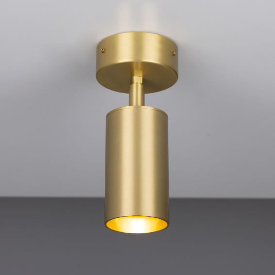 Evanston Directional Brass Ceiling Spot Light | Mullan Lighting