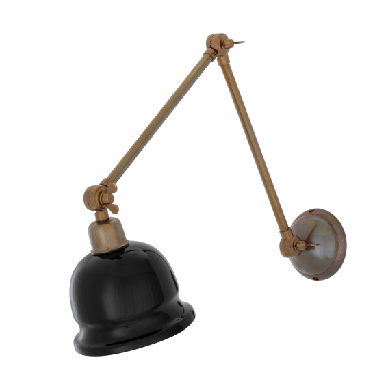 Nico Adjustable Arm Picture Light with Brass Shade | Mullan Lighting