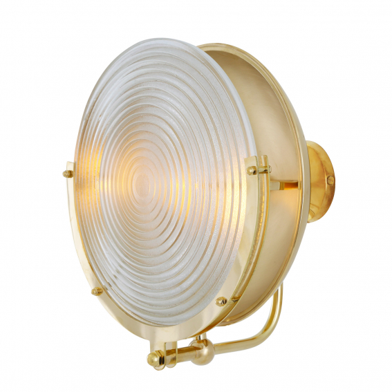 Portland Prismatic Glass Dish Wall Light 27cm | Mullan Lighting