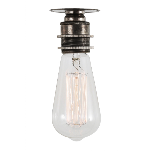 Bangui Industrial Bare Bulb Flush Ceiling Light | Mullan Lighting