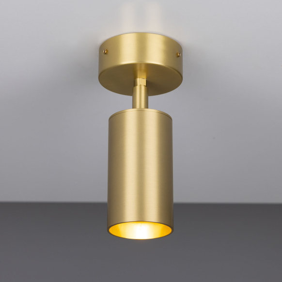 Evanston Directional Brass Ceiling Spot Light | Mullan Lighting