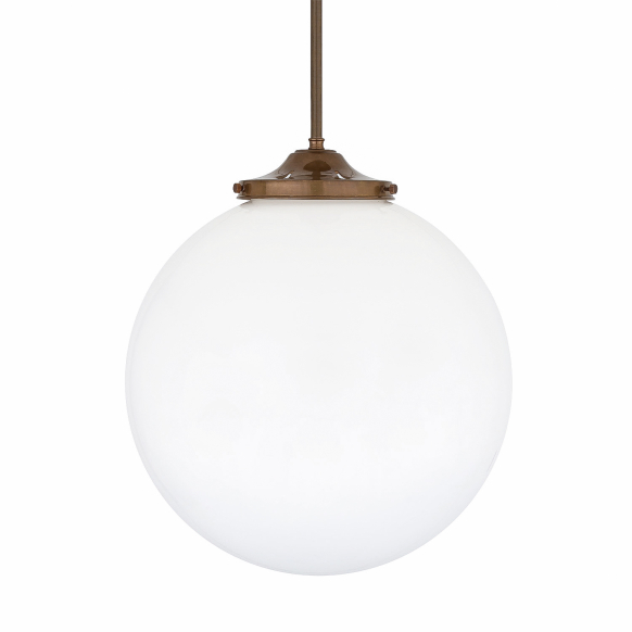 Luanda Opal Glass Globe Bar Pendant Light 40cm | Mullan Lighting