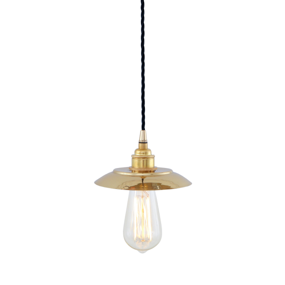 Reznor Industrial Minimalist Brass Pendant Light | Mullan Lighting