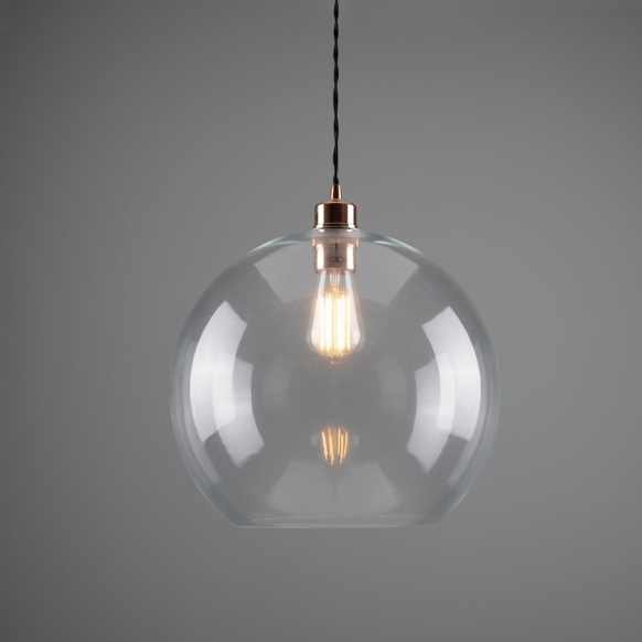 Eden Large Clear Open Globe Pendant Light 35cm | Mullan Lighting