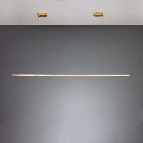 Fairfield Contemporary Brass LED Linear Pendant | Mullan Lighting