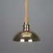 Tahiti Jute Rope Pendant Light with Vintage Brass Shade 30cm | Mullan ...