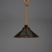Naxos Jute Rope Pendant Light with Vintage Brass Shade 38cm | Mullan ...