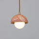 Ferox Ceramic Dome Pendant Light 14cm, Red Iron | Mullan Lighting