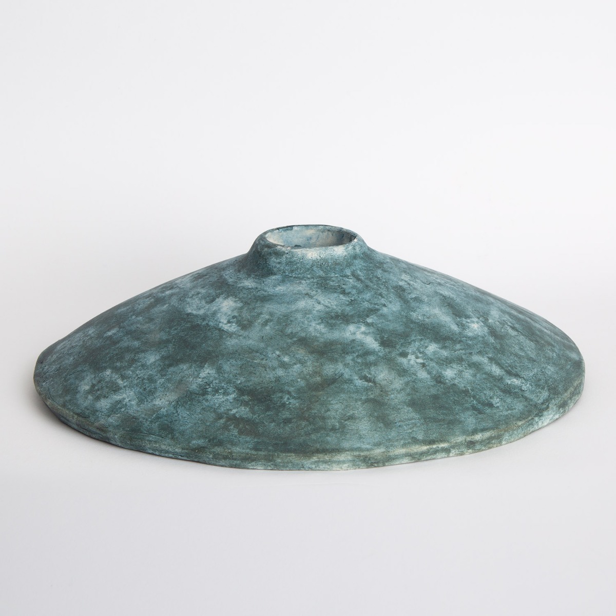 Pyrus Ceramic Lamp Shade, Blue Earth 27cm | Mullan Lighting